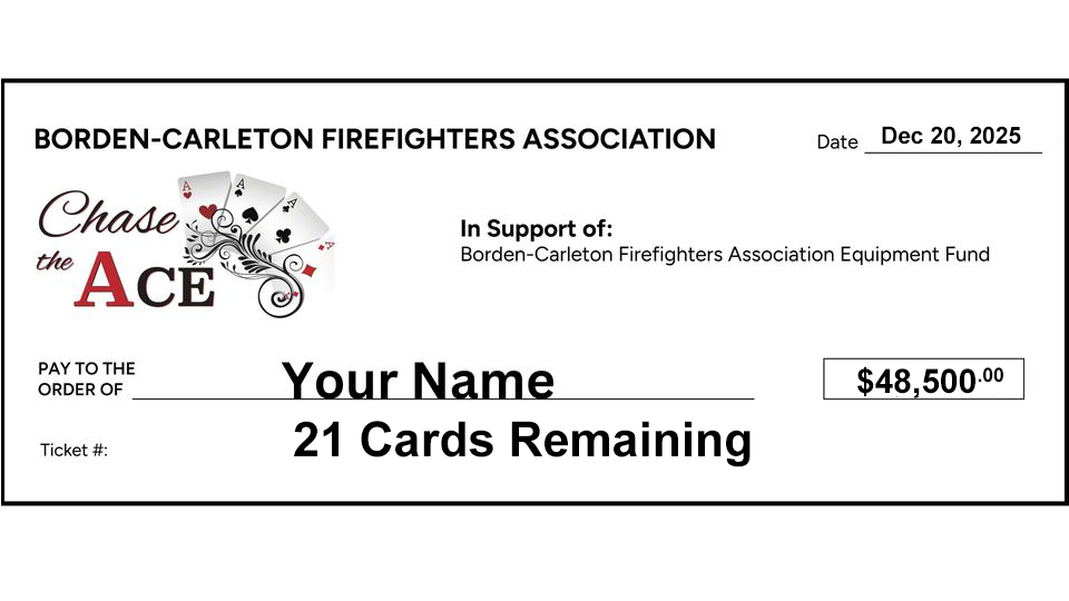 Chase the Ace || Borden-Carleton Fire Department